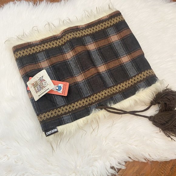 Muk Luks | Accessories | Nwt Muk Luks Faux Fur Lined Neck Funnel Scarf ...